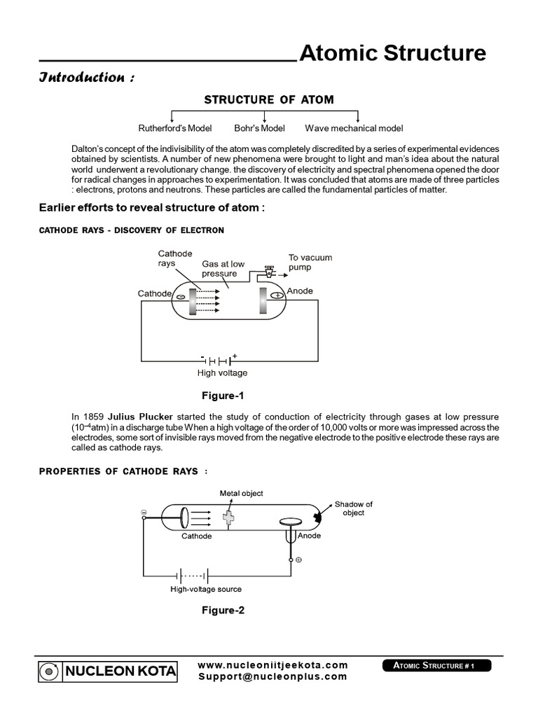 Atomic Structure: Models and Discoveries | PDF | Atomic Nucleus | Atoms