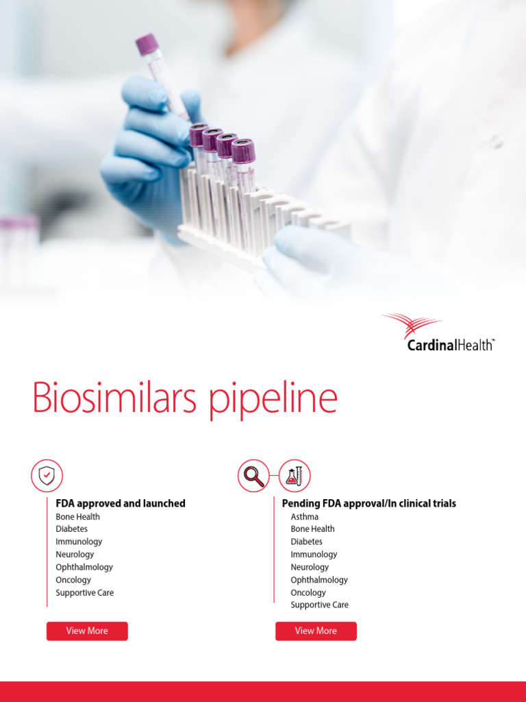 Cardinal Health - Biosimilar Launches and Under USFDA Approval | PDF ...