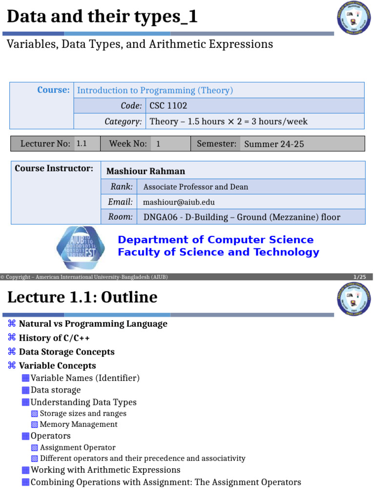 TL01.1 IPL-DataTypesOperators 1 | PDF | Integer (Computer Science ...