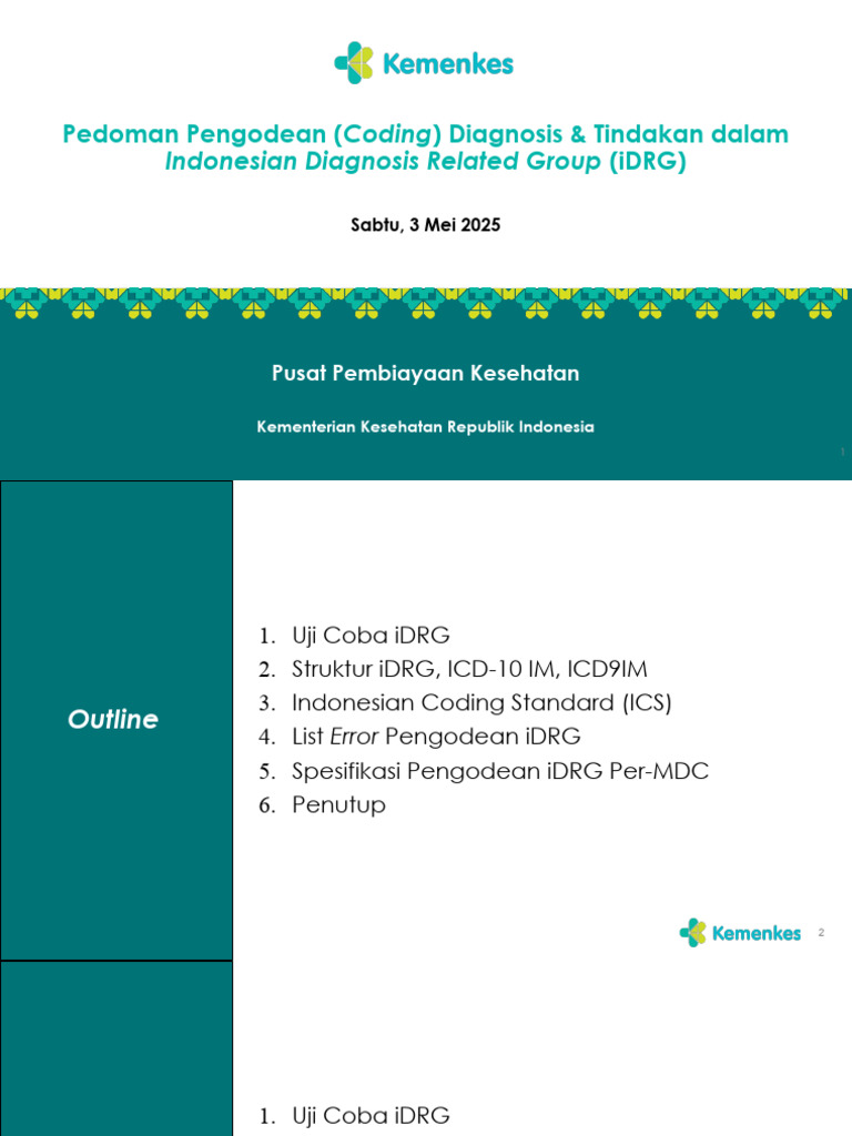 3 Mei 2025 - Materi Koding IDRG & ICS | PDF
