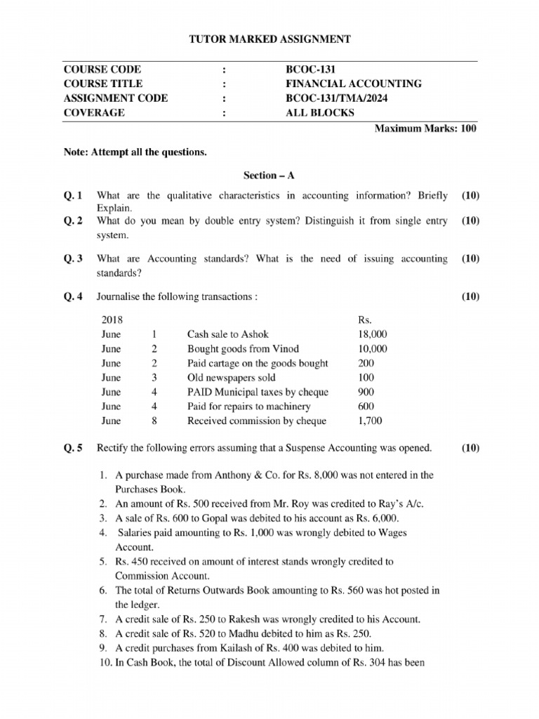 Bcoc-131 - 1-2 | PDF
