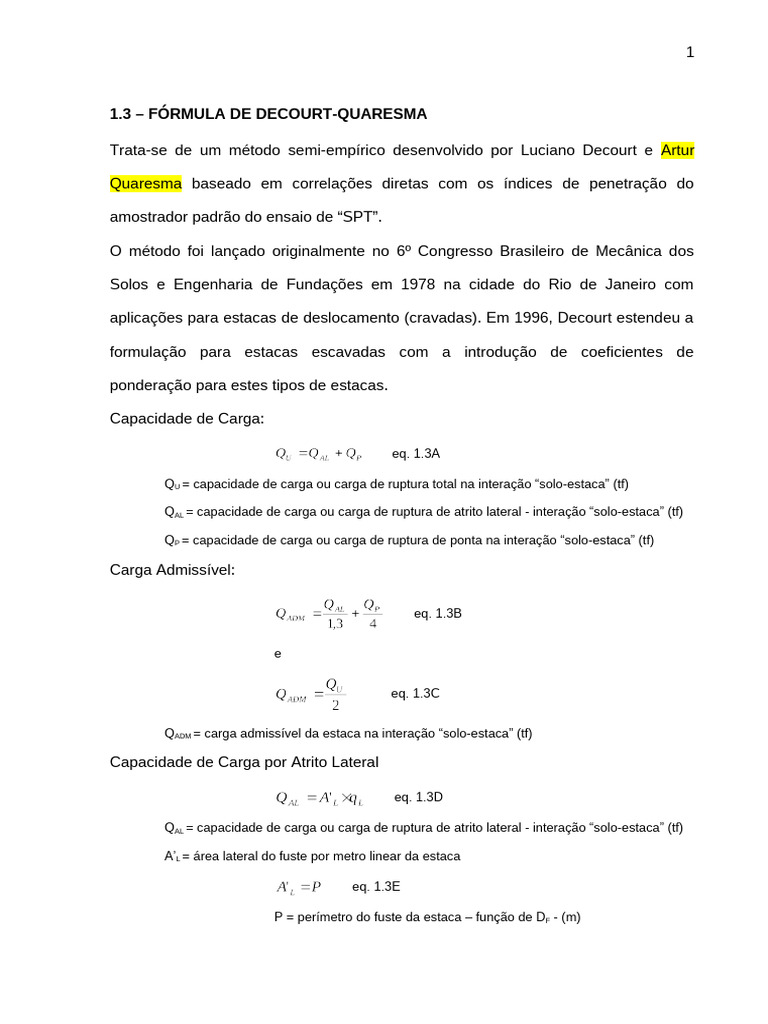2 - Cap - de Carga-Estacas-D-Q-1.3 - Aulas Te Ricas 5-6 | PDF