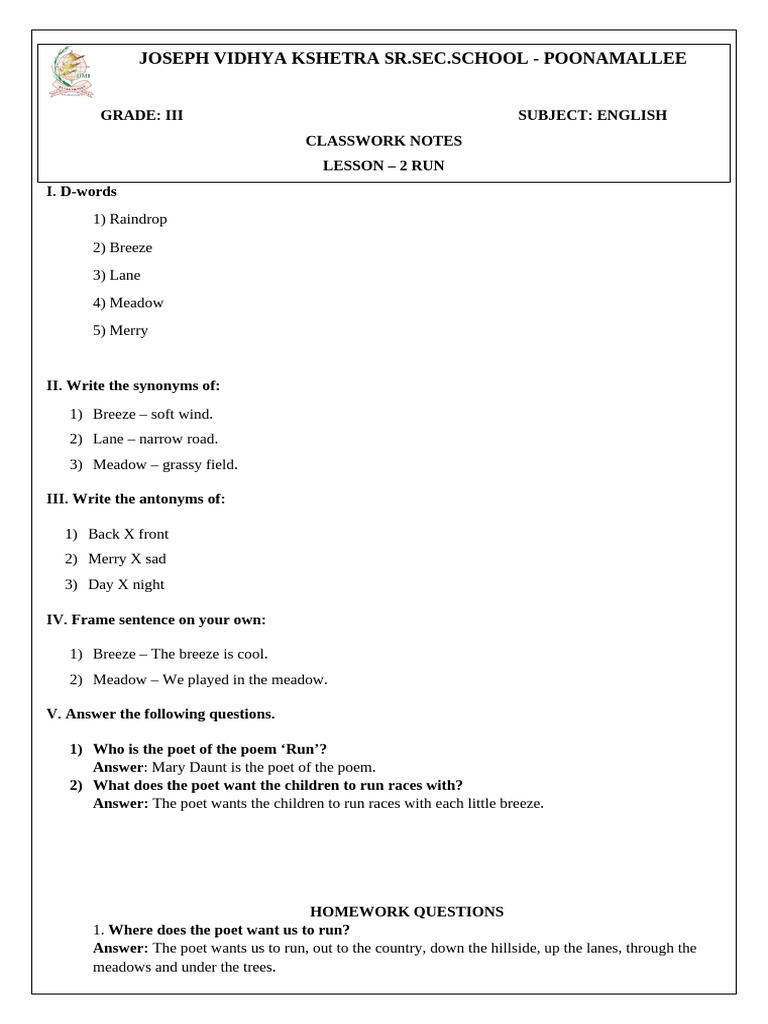 Grade Iii Poem C.W | PDF
