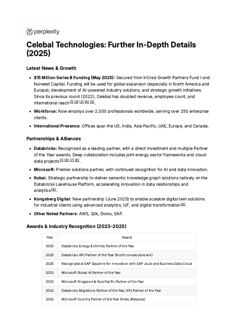 Celebal Technologies: Growth and Awards 2025 | PDF | Cloud Computing ...