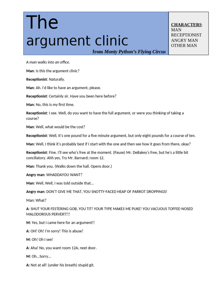 Argument Clinic 4e | PDF