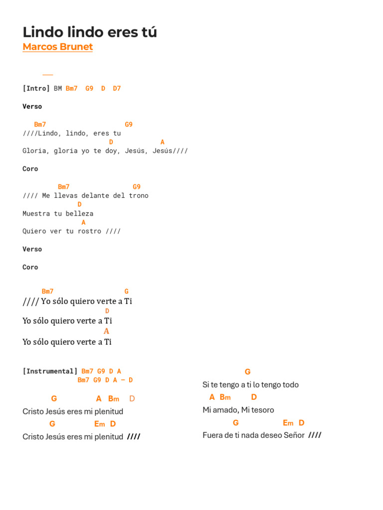 Lindo Lindo Eres Tú | PDF | Cristo (título) | Contenido bíblico