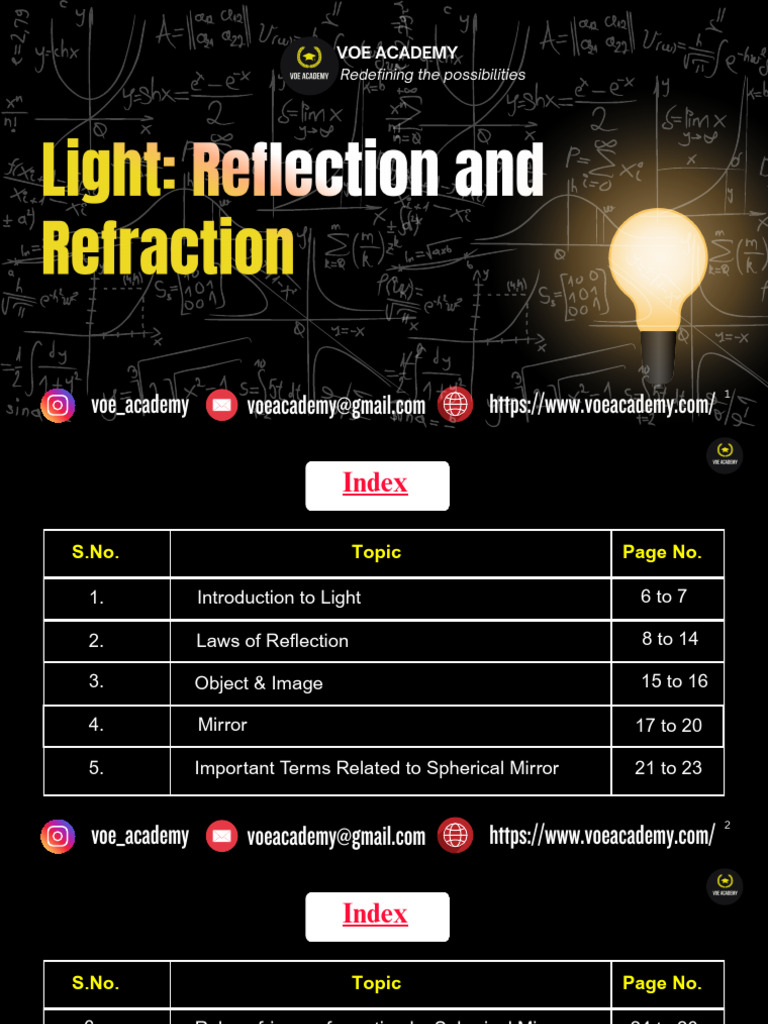 Light Class 10 Notes - 20250520 - 142239 - 0000 | PDF | Mirror ...