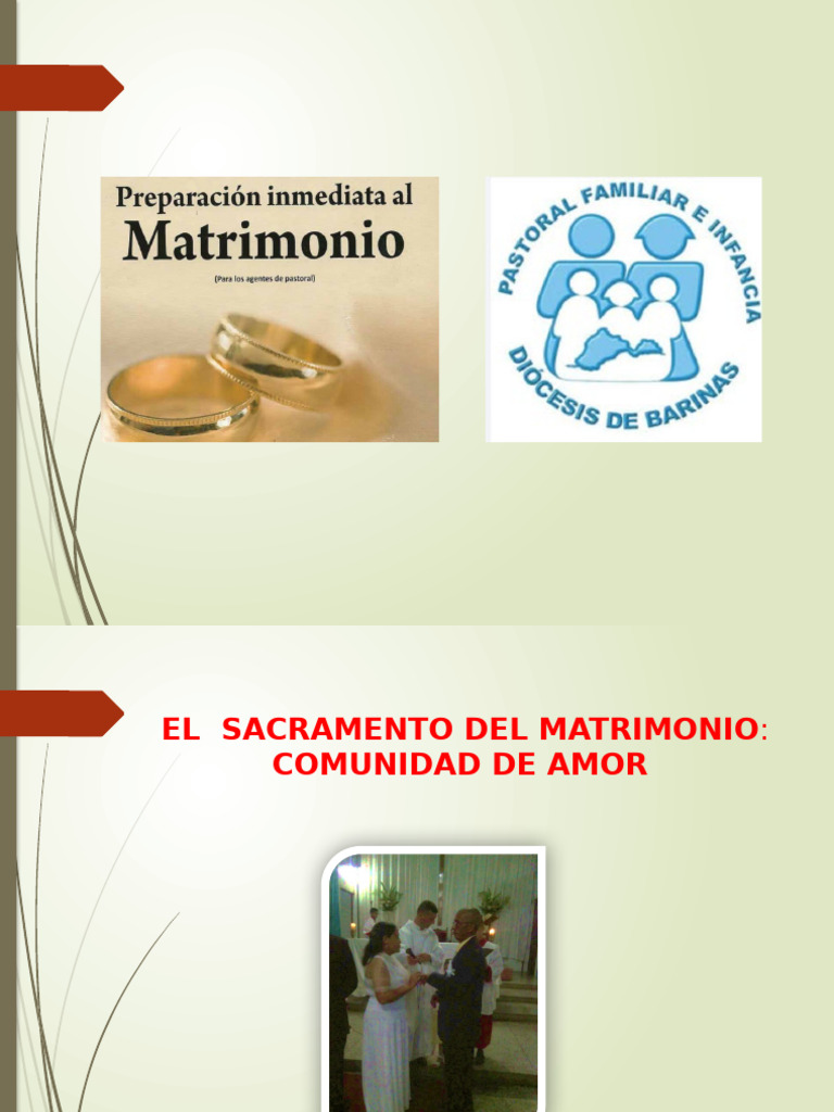 Tema Sacramento Del Matrimonio Comunidad de Amor | PDF | Cristo (título) | Gracia en el cristianismo