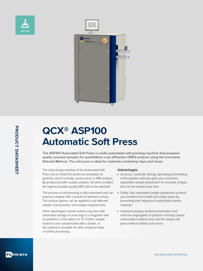 QCX ASP100 Automatic Soft Press Datasheet FLSmidth | PDF | Sampling ...