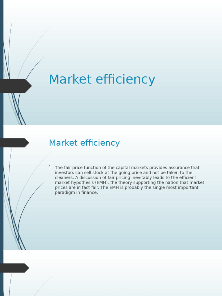 Understanding Market Efficiency and EMH | PDF | Efficient Market ...