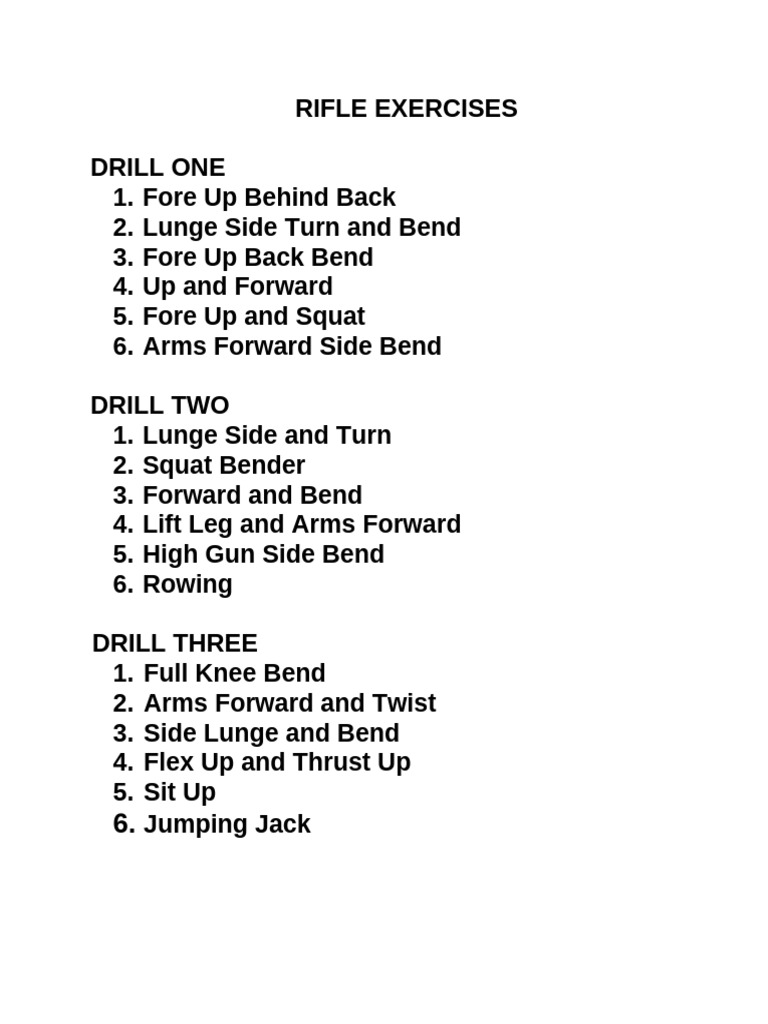 Rifle Exercise Teach Back | PDF | Anatomical Terms Of Motion