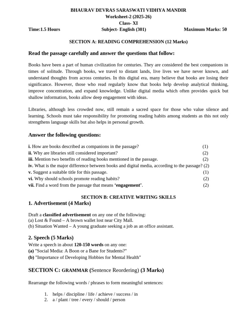 Worksheet 2 of UT 1 | PDF | Human Communication | Learning