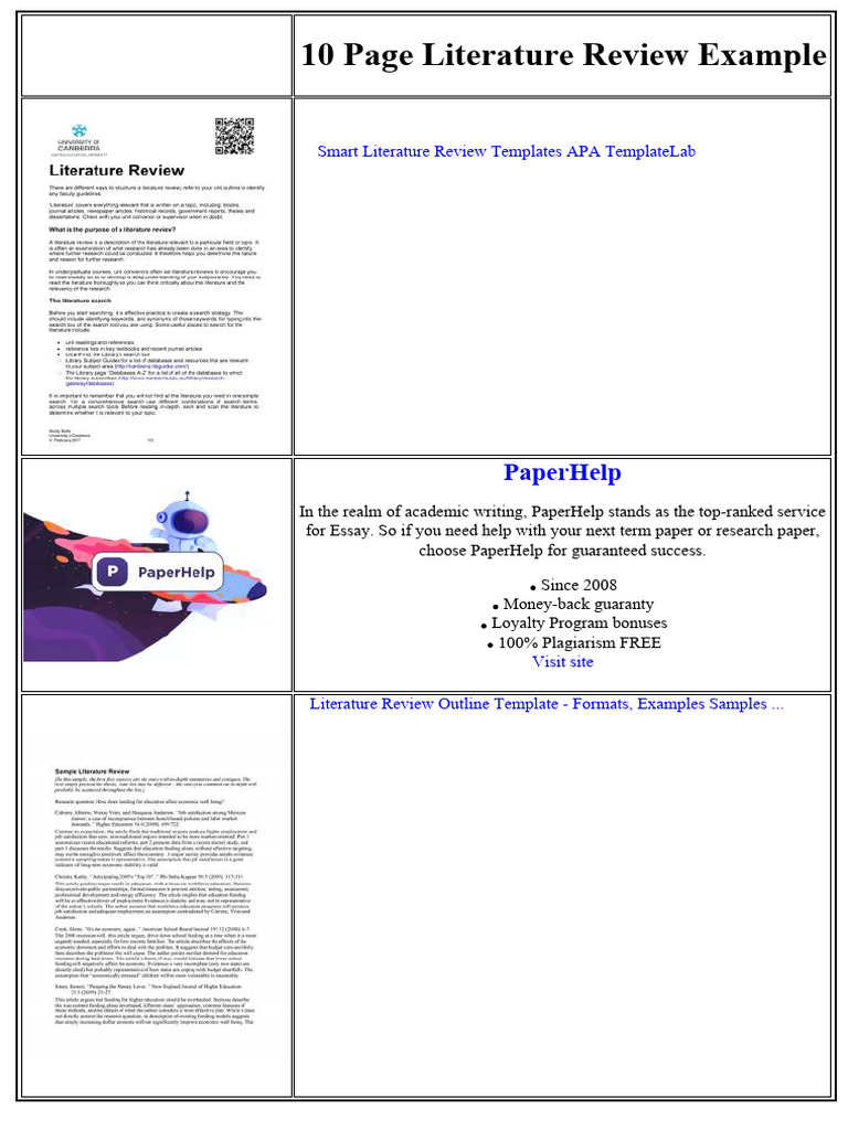 10 Page Literature Review Example | PDF | Thesis | Essays