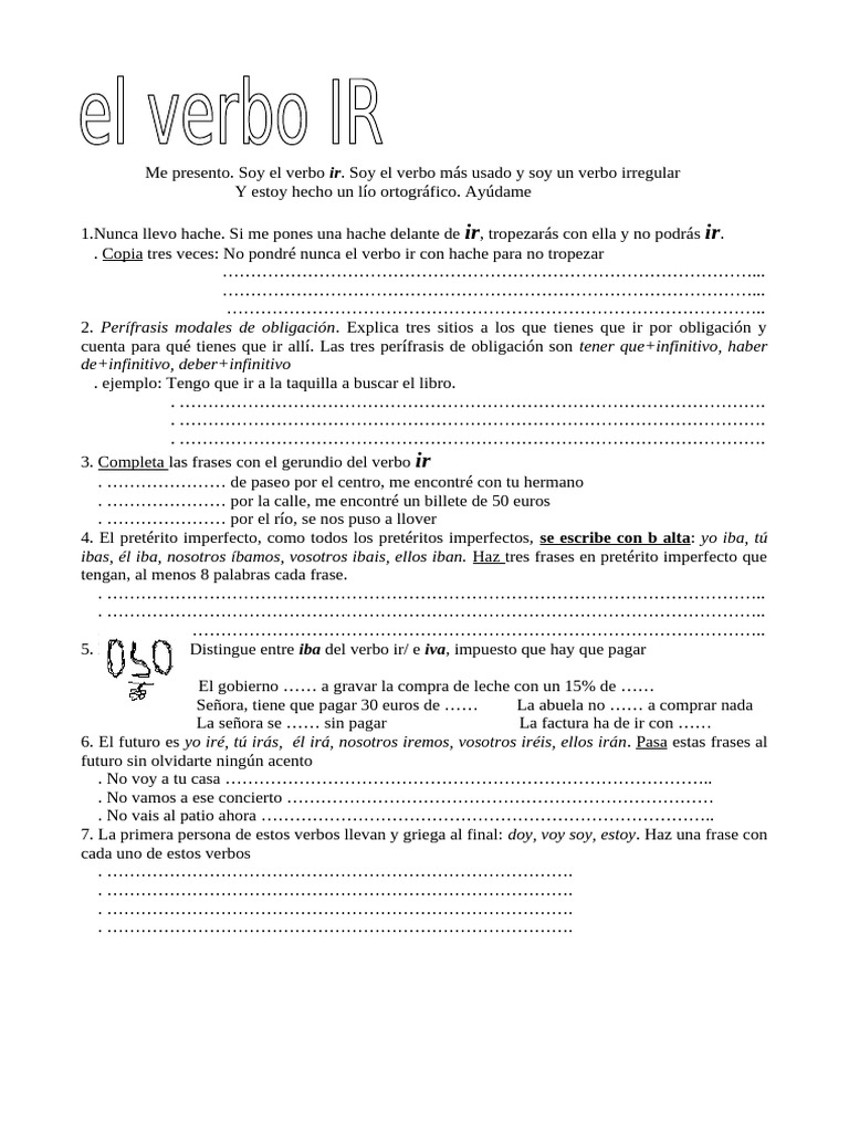 Uso y conjugación del verbo ir | PDF | Verbo | Morfología