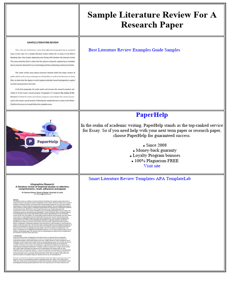 Sample Literature Review For A Research Paper | PDF | Climate Change ...