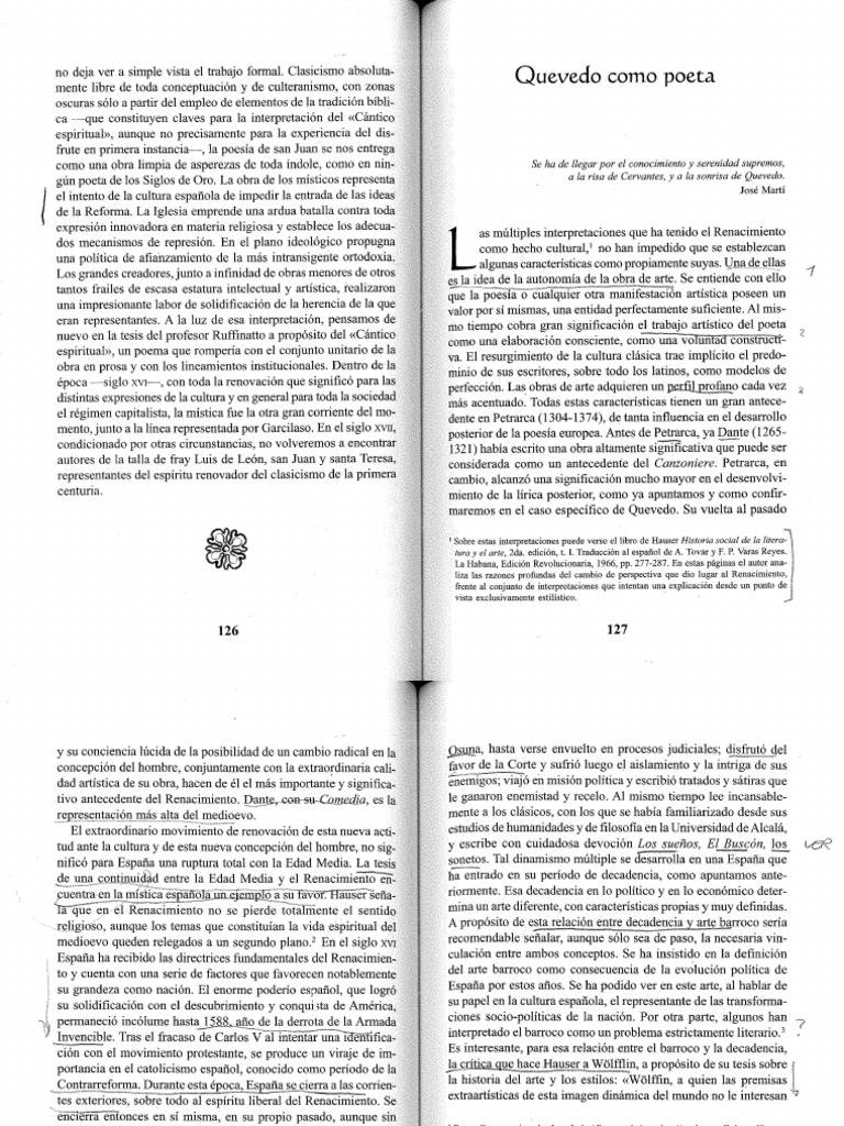 Quevedo Como Poeta | PDF
