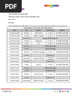 BA Second Semester Schedule With Timing 2025 | PDF