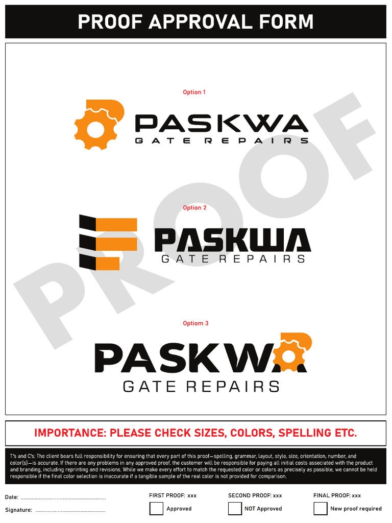 Paskwa Gate Repairs Proof | PDF