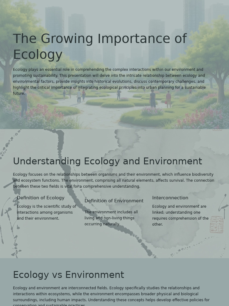 Importance of Ecology in Sustainability | PDF | Ecology | Sustainability