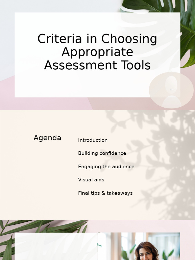 Choosing Effective Assessment Tools | PDF | Body Language | Psychology