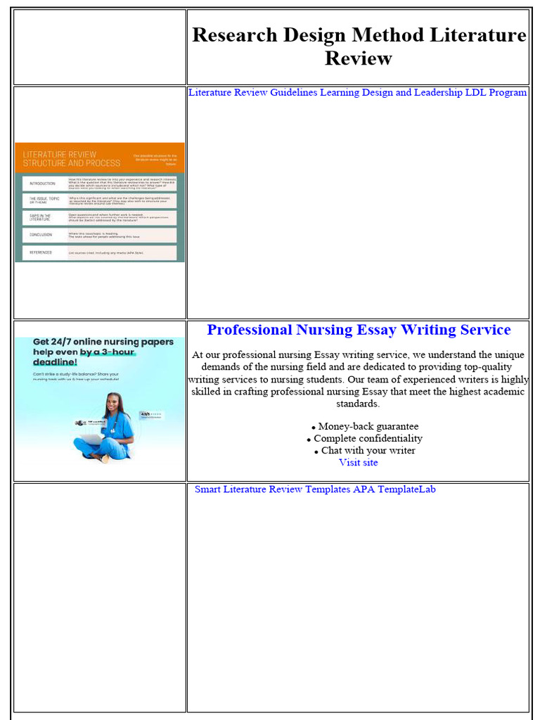 Research Design Method Literature Review | PDF | Sampling (Statistics ...