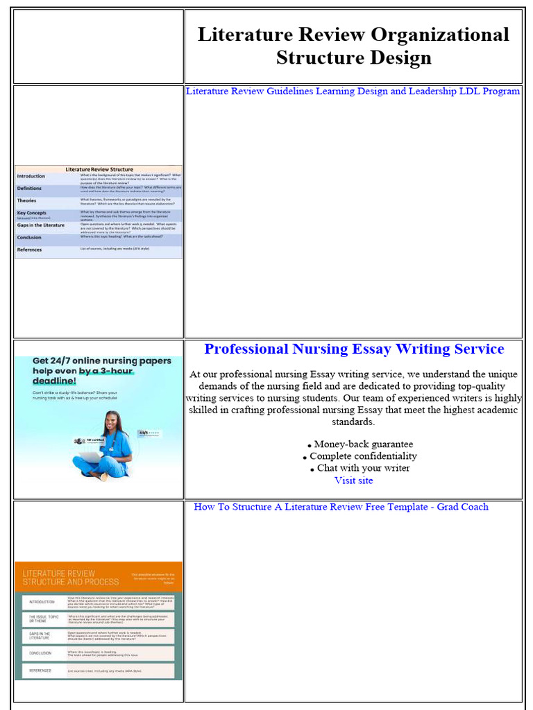 Literature Review Organizational Structure Design | PDF | Carbon Nanotube | Internal Control