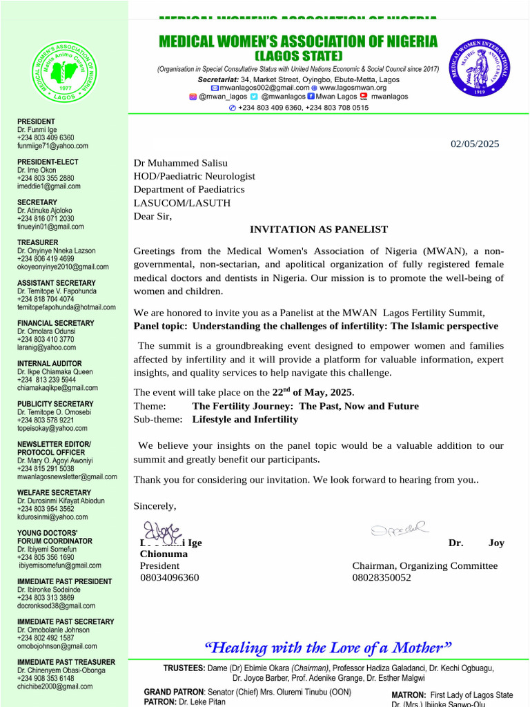 Invitation As Panelist DR Mohammed | PDF