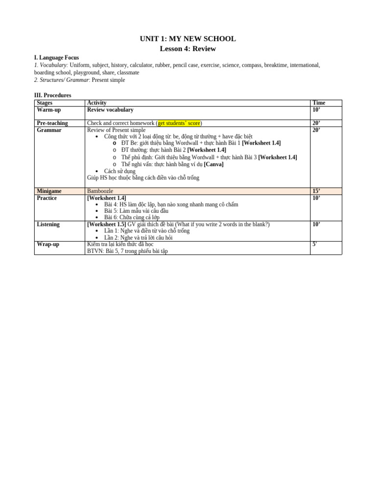 LP_E6_U1 (Lesson 4) | PDF