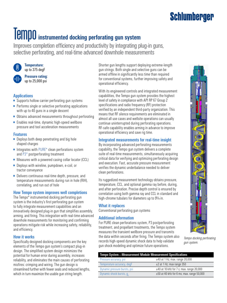 Tempo Perforating Gun System Ps | PDF | Electronics | Electrical ...