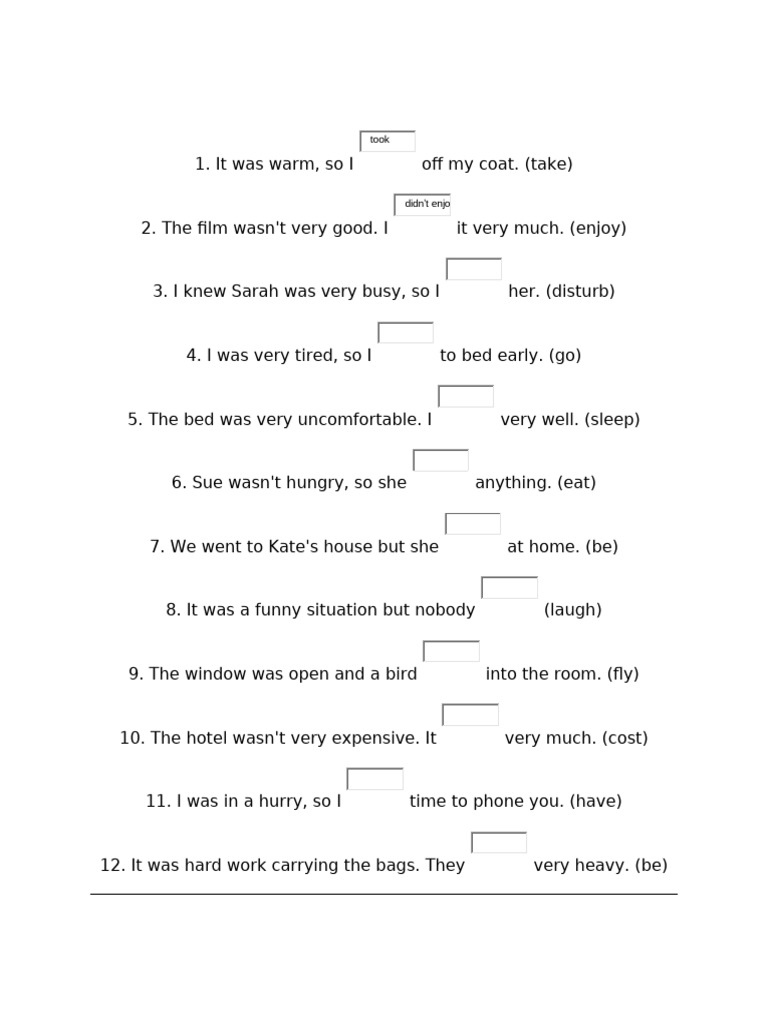Past Simple Mixed Exercises | PDF