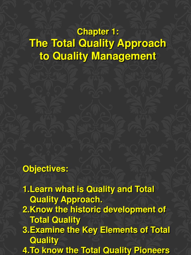 Total Quality Management Fundamentals | PDF | Quality Management ...