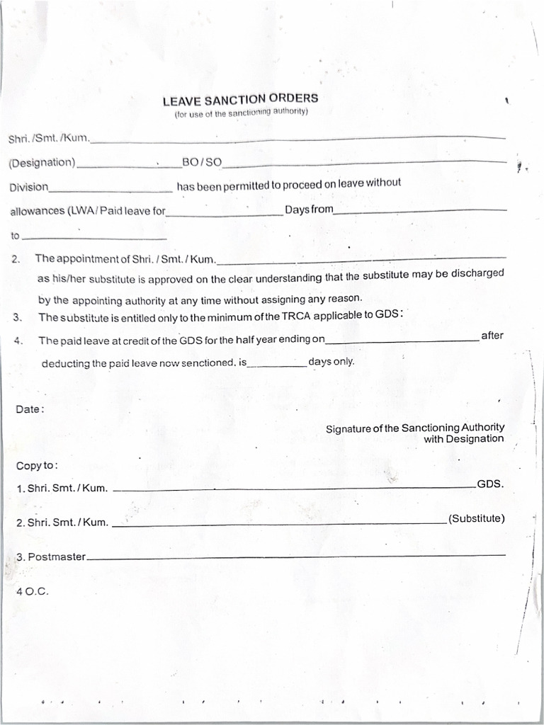 Gds Leave Report | PDF