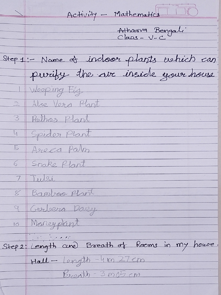 Activity Maths Atharva Bengali V-C | PDF