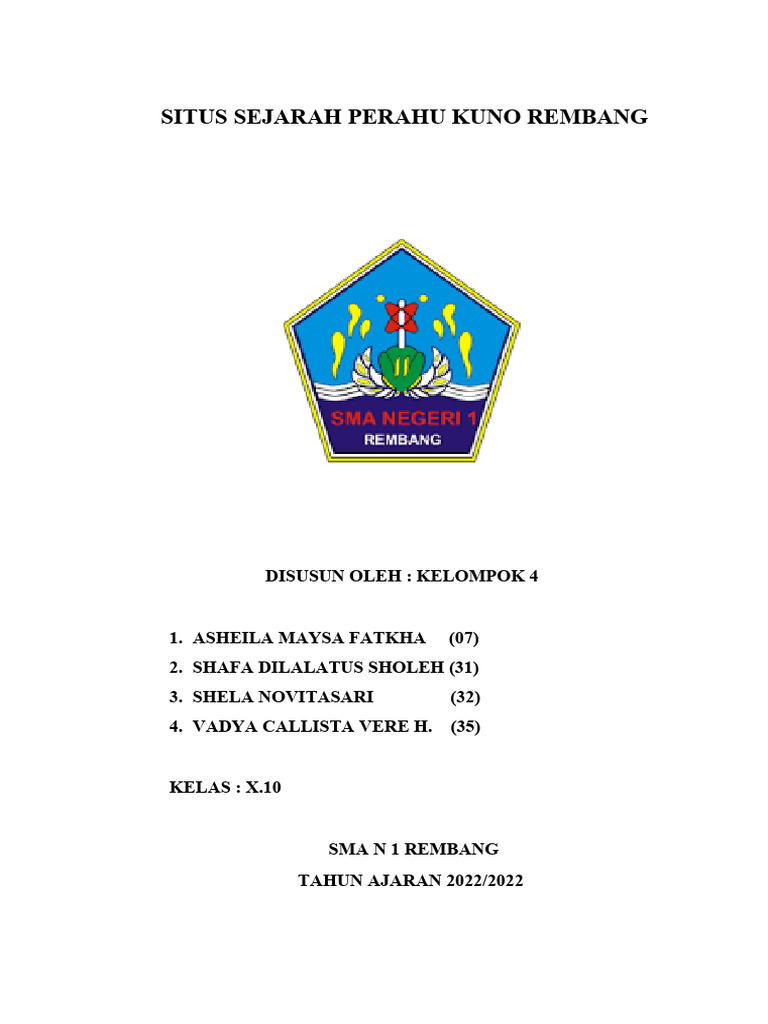 Situs Sejarah Perahu Kuno Rembang | PDF