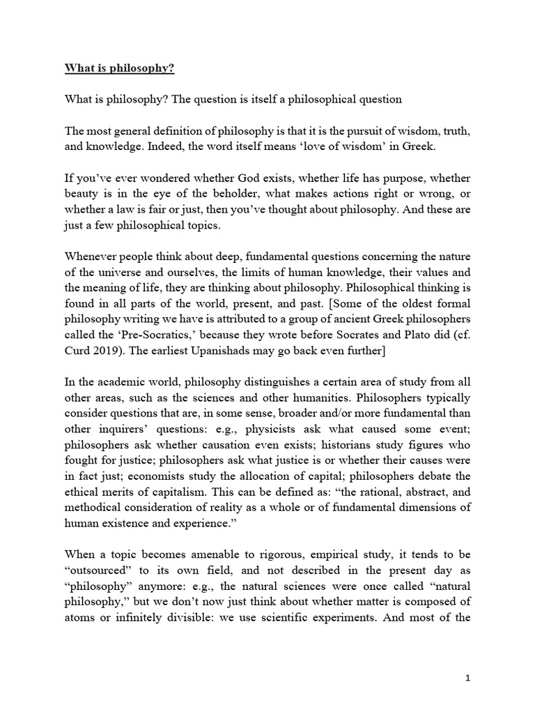 Understanding Philosophy: A Comprehensive Overview | PDF | Logic ...