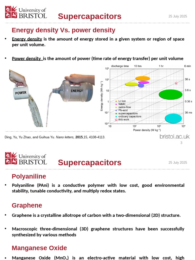 Energy Density vs. Power Density | PDF