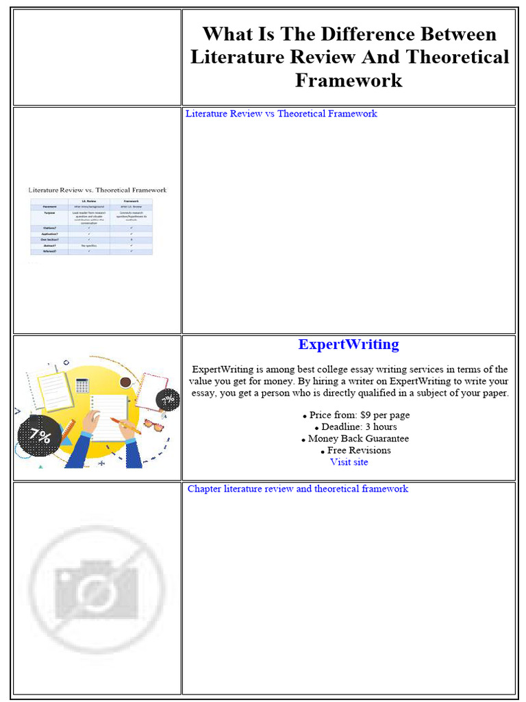 What Is The Difference Between Literature Review and Theoretical ...