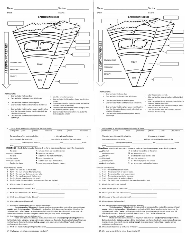 Earth's Interior Layers and Dynamics | PDF | Plate Tectonics | Earth