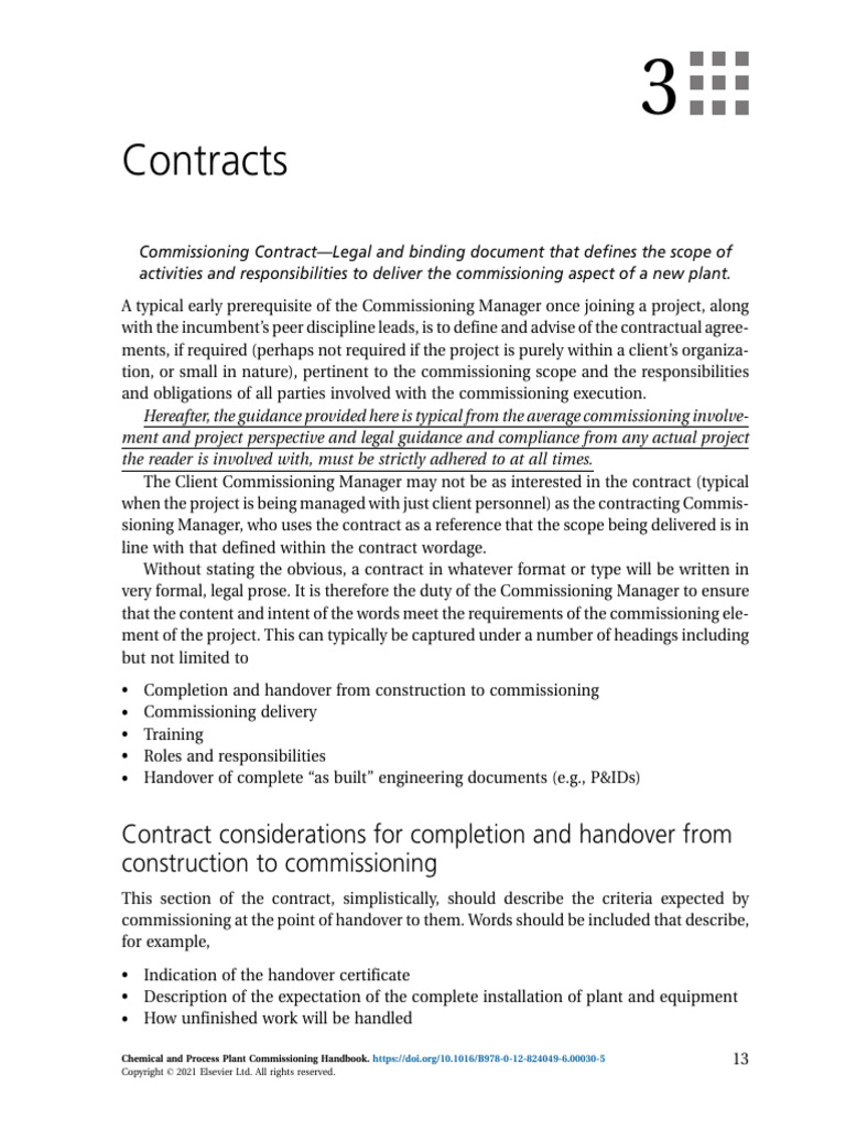 3 - Contracts - 2021 - Chemical and Process Plant Commissioning ...