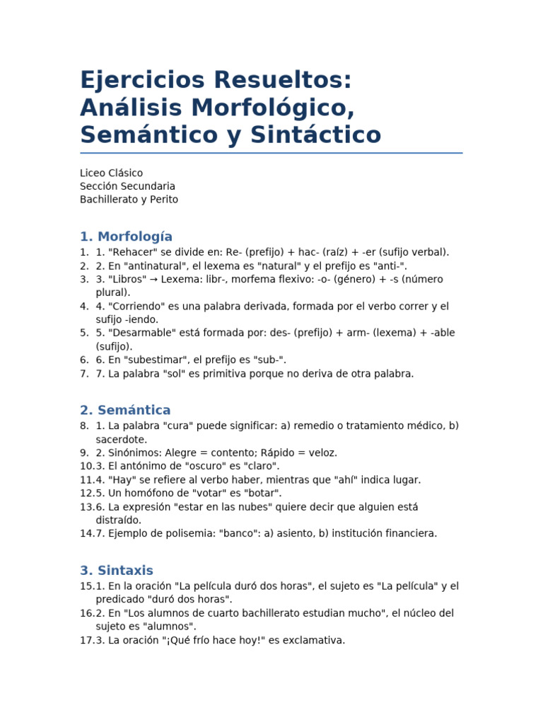 Analisis Lenguaje Preu | PDF