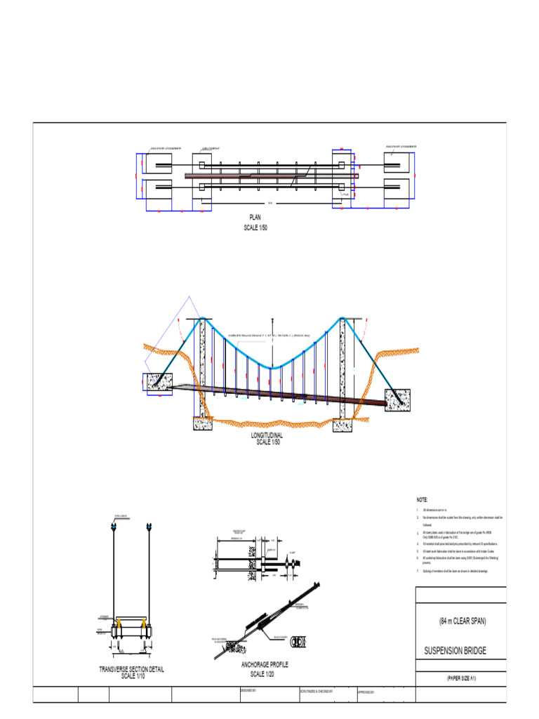 Suspension Bridge Design Details | PDF | Civil Engineering | Mechanical ...