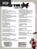 Linkin Park - In The End Lyrics | PDF