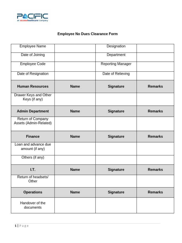 Employee No Dues Clearance Process | PDF | Employment | Legal Remedy