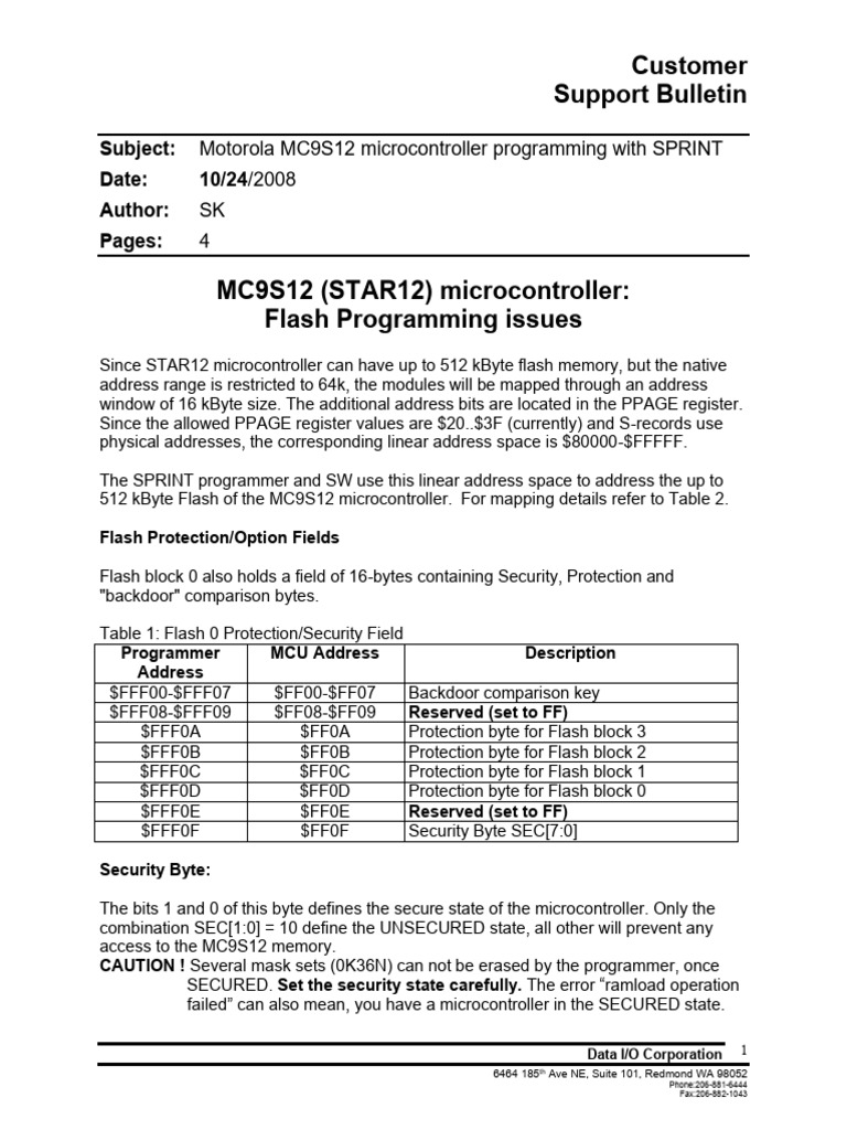 MC9S12 Microcontroller Programming Guide | PDF | Microcontroller ...