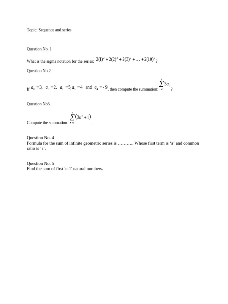 Sequence and Series | PDF