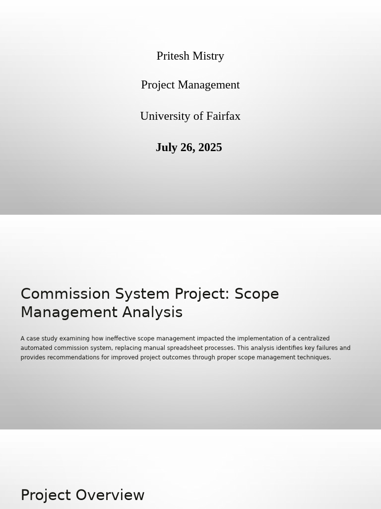 Week4 Pritesh Mistry Commission System Project Scope Management ...