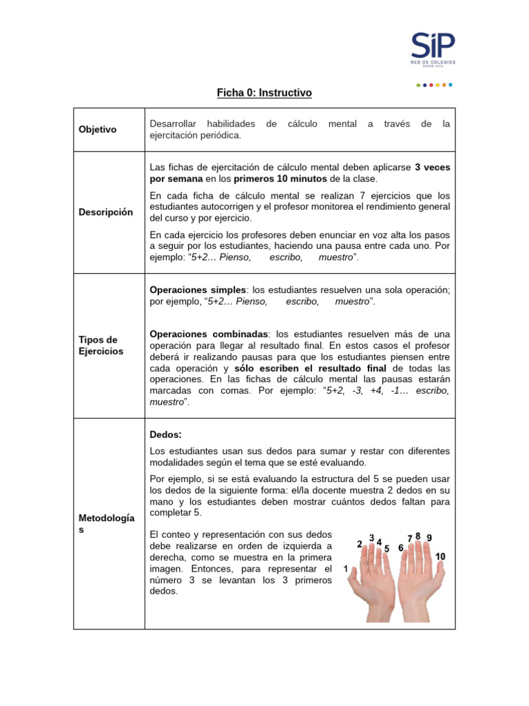 Ficha 0 - Instructivo | PDF
