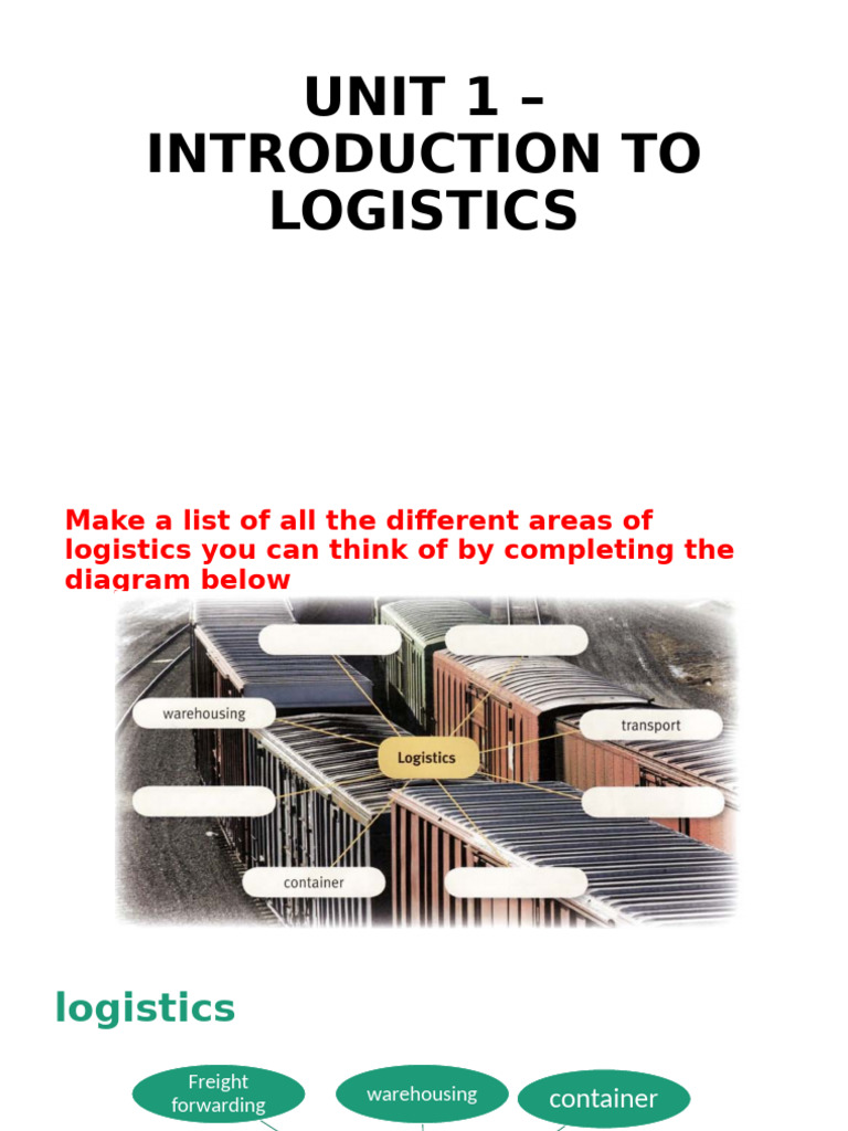 Introduction to Logistics Concepts | PDF | Logistics | Business Process