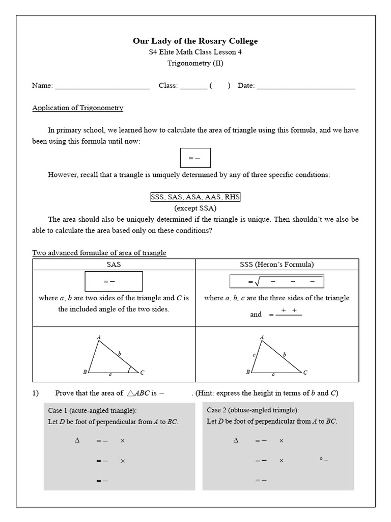 Trigonometry 2 | PDF | Angle | Geometric Measurement