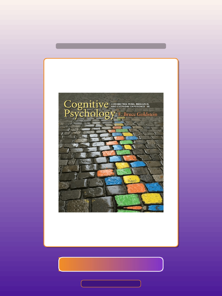 Cognitive Psychology 5th Edition by E Bruce Goldstein Ebook and ...